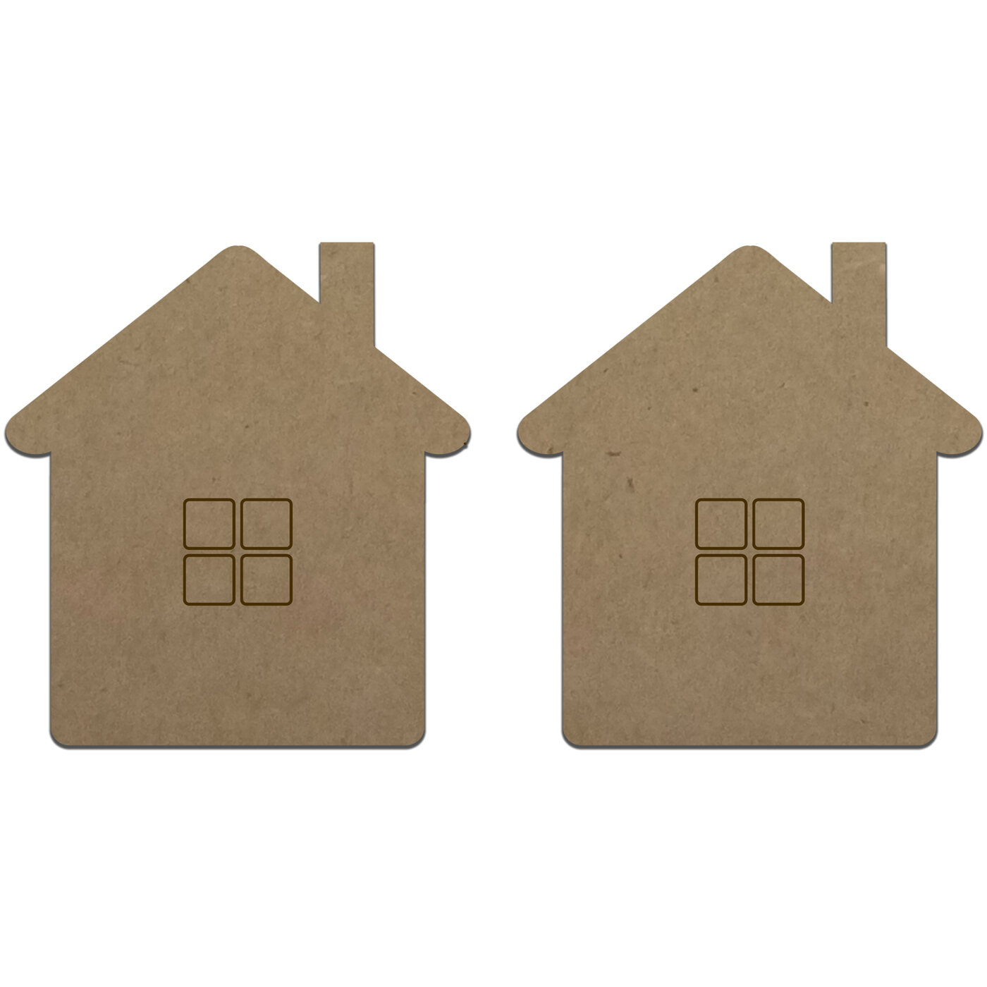 Заготовка для декорирования "Домик" 33х30 см - 2шт. из ХДФ толщиной 3мм (мегасупер)