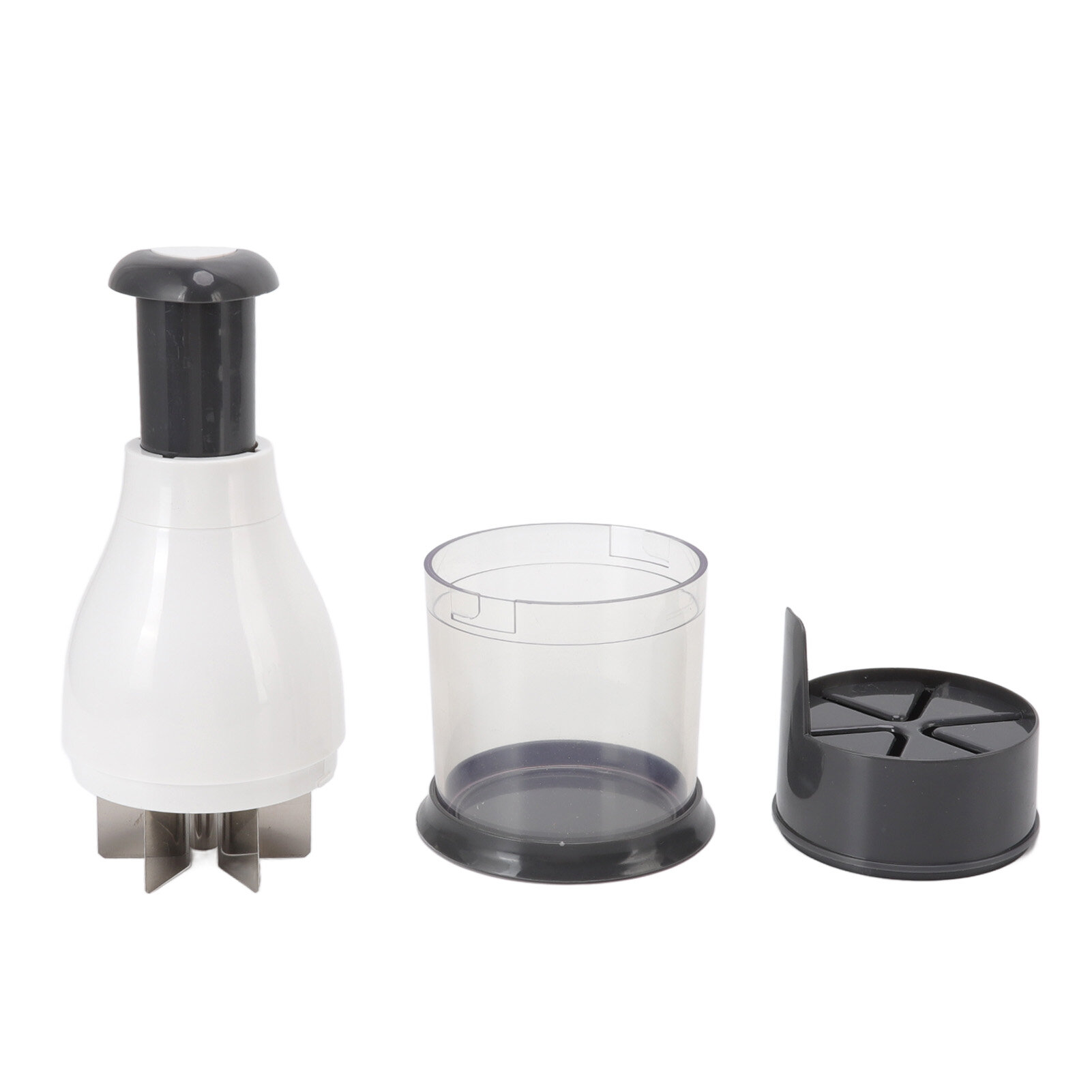 Ручной мини-измельчитель, белое лезвие из нержавеющей стали, легко разбирается, материал ПП, идеально подходит для лука, орехов, овощей, компактный дизайн, экономия места