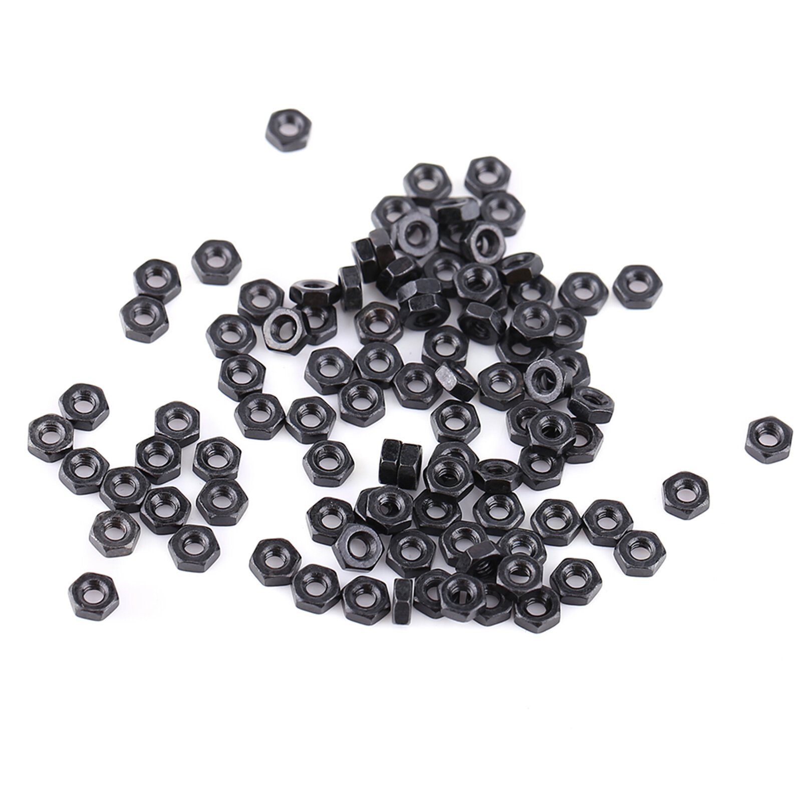 100 шт. метрических шестигранных гаек из углеродистой стали (M2)