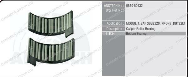 РК суппорта 0810 60132 HALDEX Modul T , Saf sbs2220 , Krone dbt22lt полуподшипник 1шт