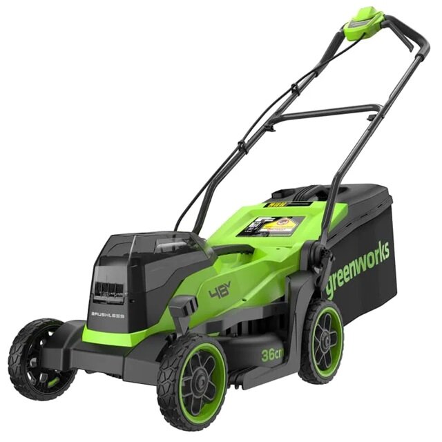 Газонокосилка аккумуляторная GREENWORKS 24V GD24X2LM361 с 2хАКБ 4Ач и ЗУ