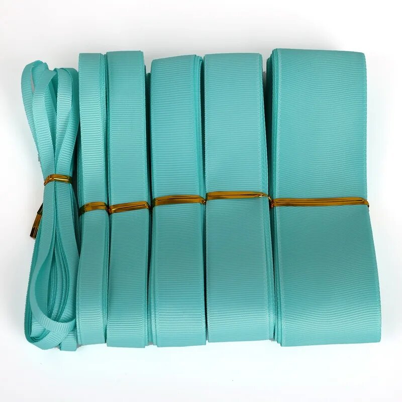 Лента Гро-Гро Beadia 5 ярдов 19 цветов 7-38 мм Бирюзовый, Light Blue, Width 38mm