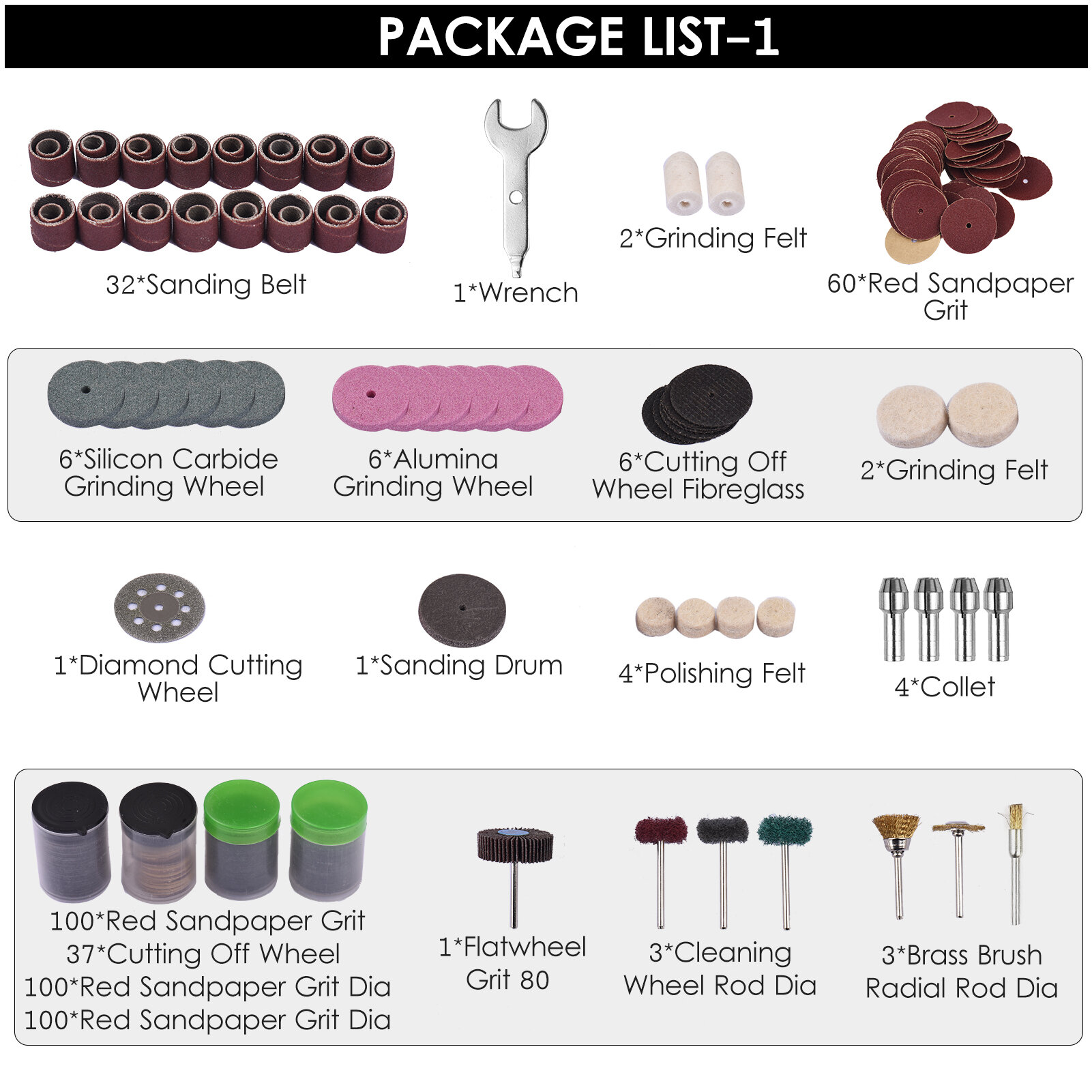 Набор вращающихся сверл, 508 предметов, ручка 1/8 дюйма, 508 аксессуаров для обработки дерева, стекла, металла, легкой резки, шлифовки, полировки, заточки, резьбы, гравировки