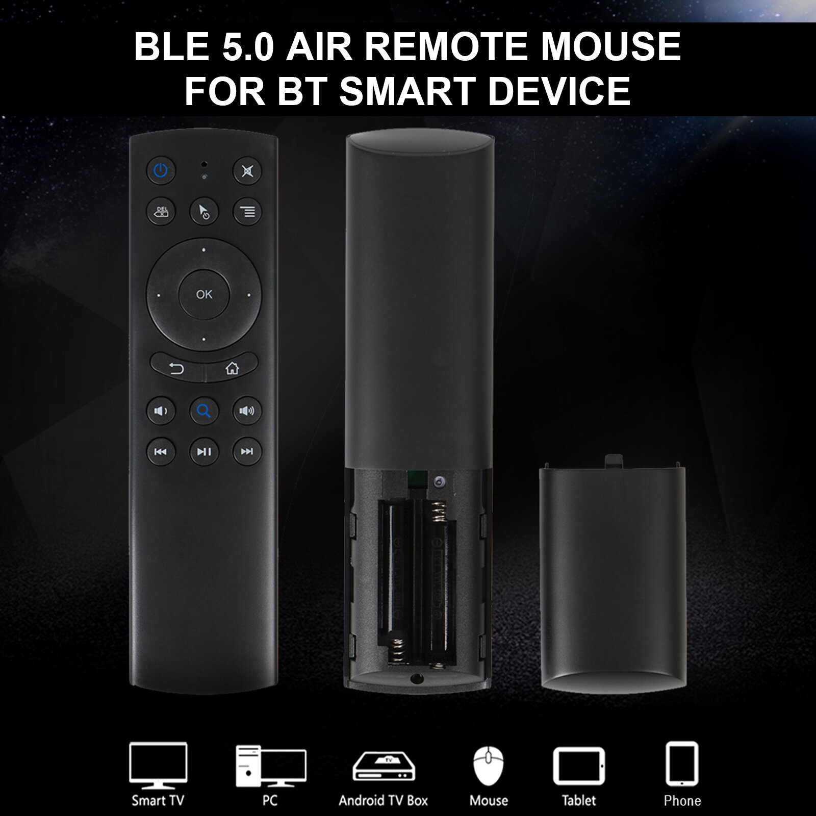 Пульт ДУ G20BTS, Bluetooth, Air Mouse, гироскоп, для Xiaomi/Android TV Box