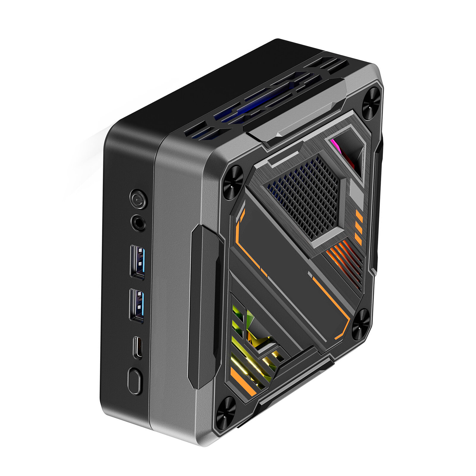 Mini PC Mini Desktop Computer 8 Cores 16 потоков RGB Lighting WiFi6 BT5.2 Поддержка 4K Тройной экран для офисной конференции