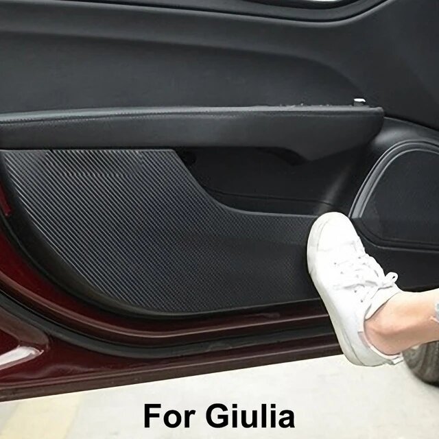 Наклейка на порог двери из углеродного волокна для Alfa Romeo Giulia