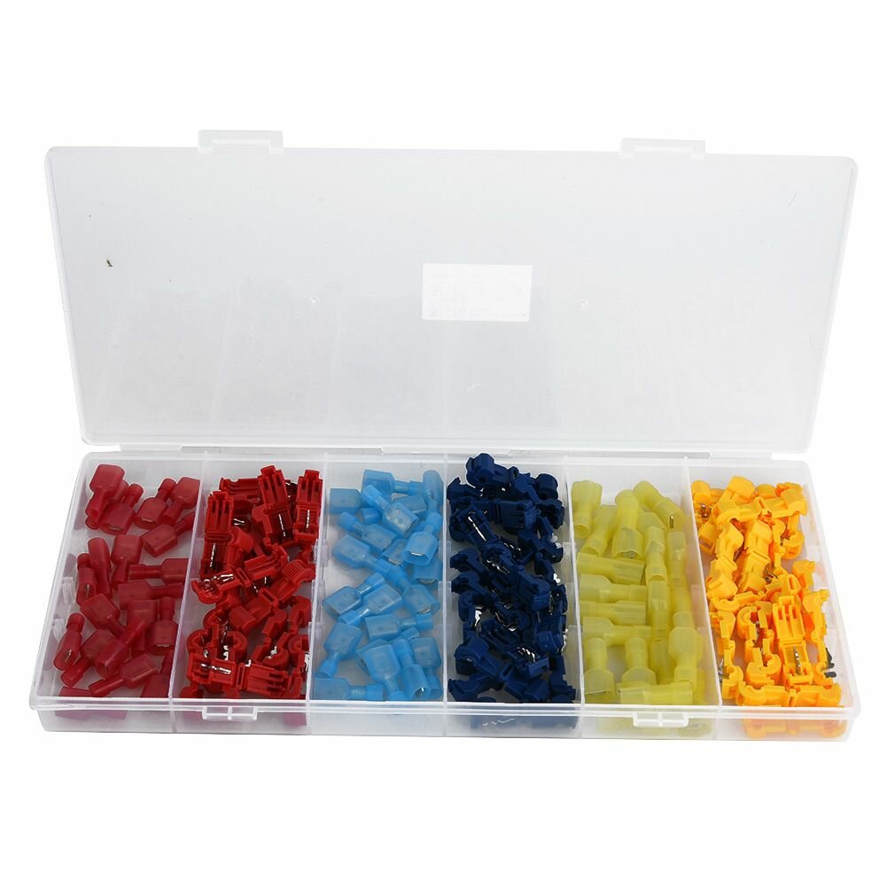 120 шт. Быстрые клеммы (красные, синие, желтые) набор "папа-мама".