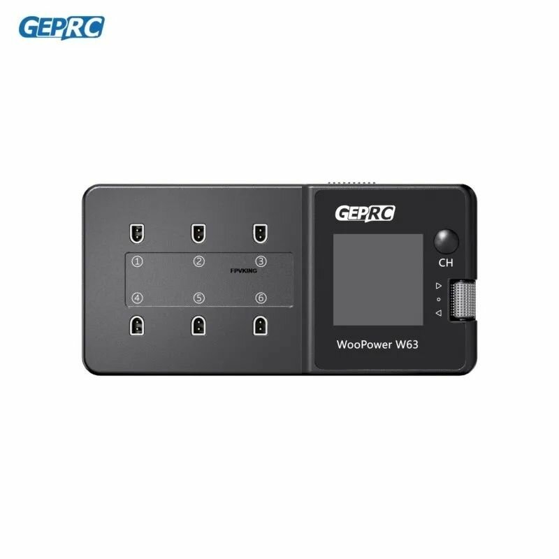 GEPRC WooPower W63 78Вт 6-портовое устройство для питания 1S-аккумуляторов (LiFe) с разъемами PH2.0/BT2.0