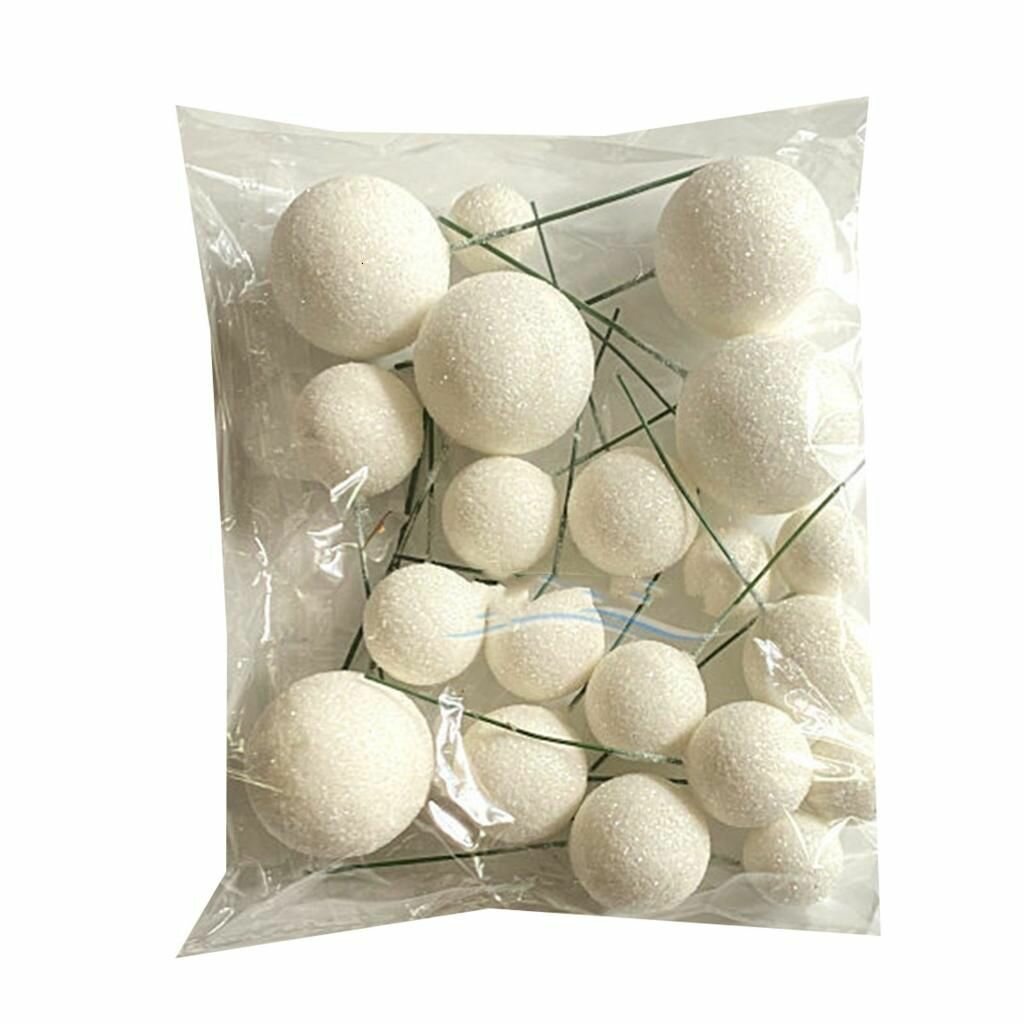 20 шт, искусственная шариковая вставка для торта-белый блеск