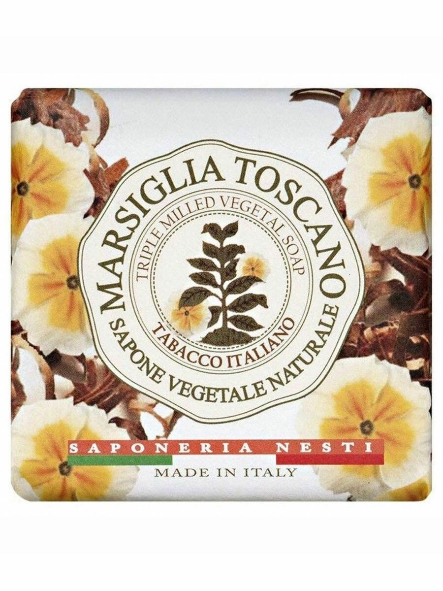 Nesti Dante, Marsiglia Toscano Tabacco Italiano, Мыло натуральное с ароматом итальянского табака, 200 г