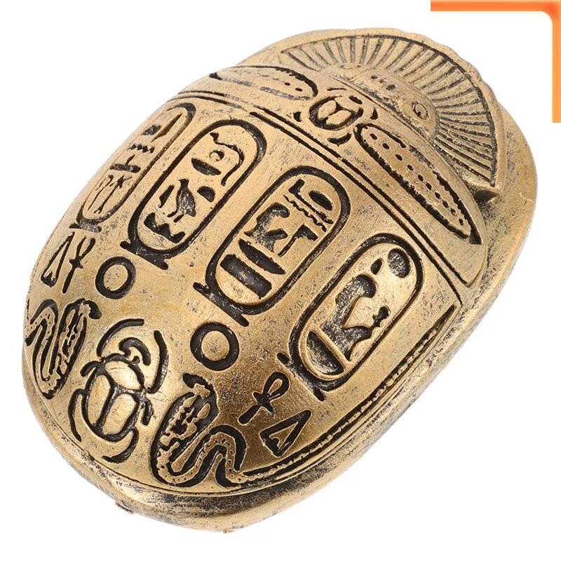 Уникальный египетский амулет жука-скарабея, ручная работа, статуэтка из смолы для дома, амулет жука-скарабея, уникальные настольные фигурки