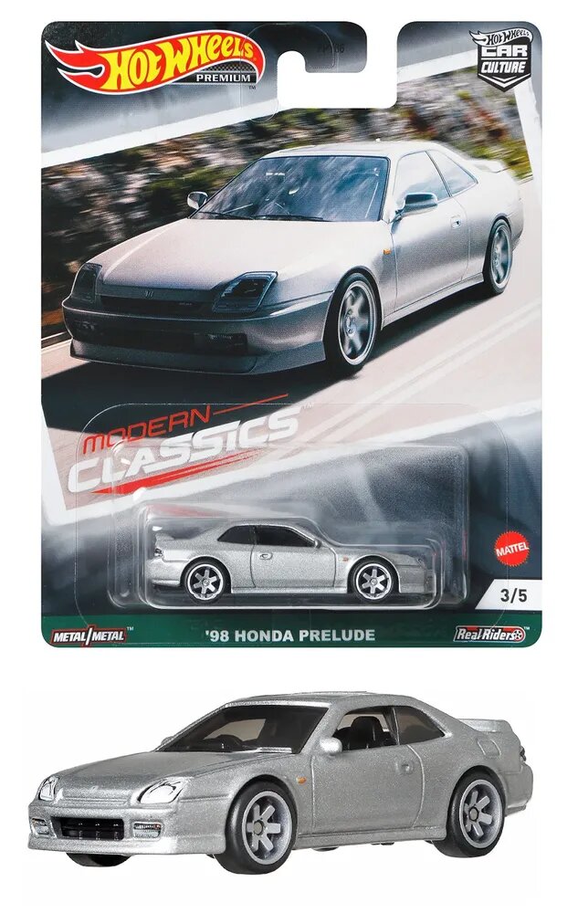 Машинка коллекционная Mattel Hot Wheels Premium Car Culture: FPY86 98 HONDA PRELUDE