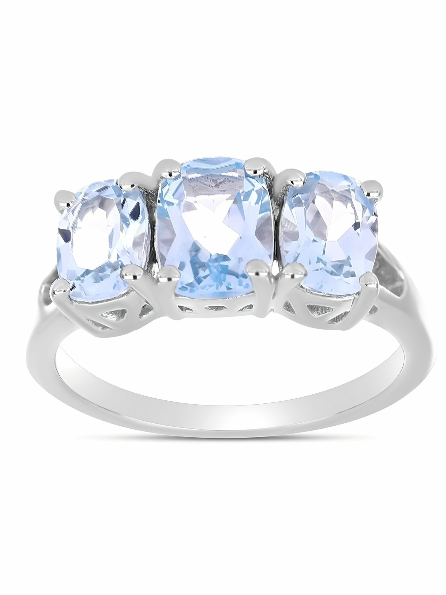 Кольцо тонкое, серебро, 925 проба, родирование, топаз