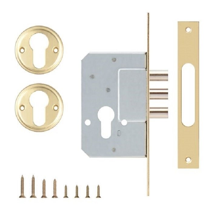 Замок врезной корпус Kale kilit (Кале килит) 189/3M (45 mm) w/b (латунь)
