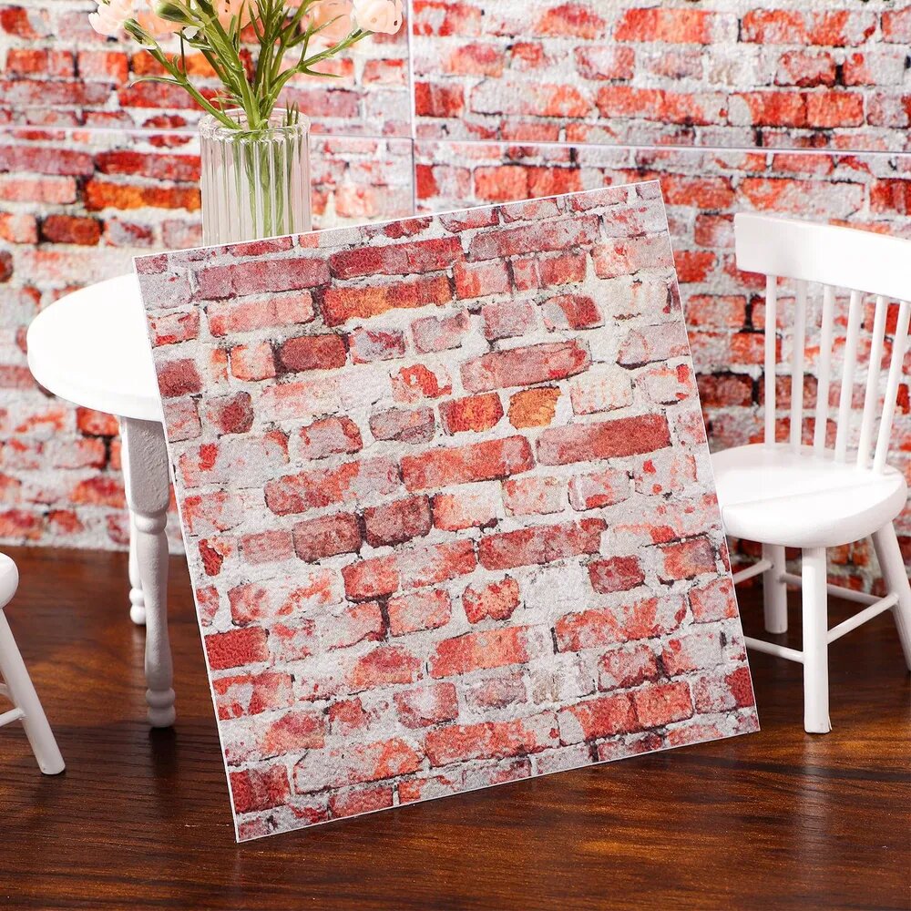 Набор из 20 миниатюрных виниловых наклеек для стен в ретро стиле из пвх для украшения кукольного домика