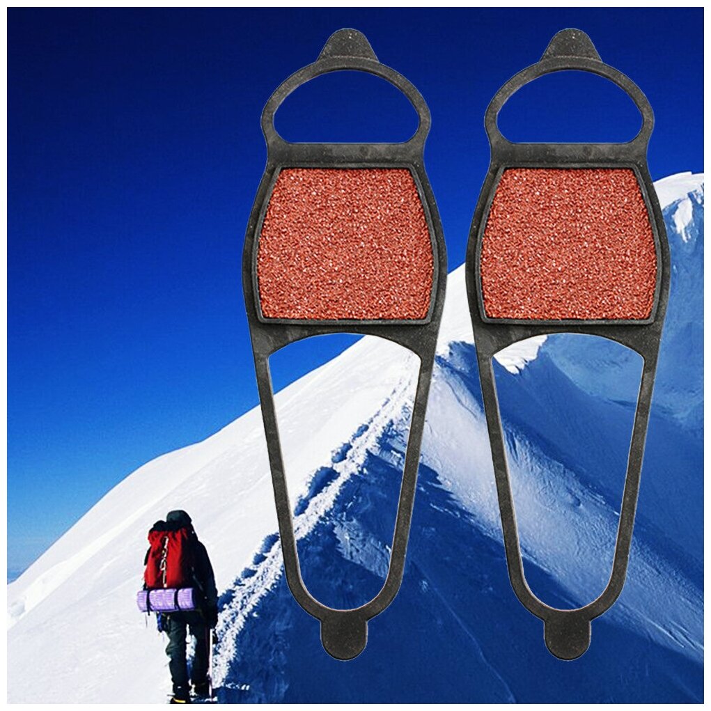 Антискользящее покрытие для обуви. Надевается на пятку и на носок, Размер Универсальный 35-46.