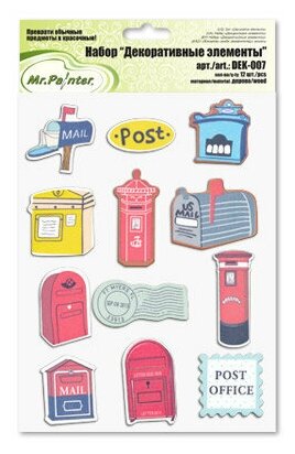 Наборы украшений Mr.Painter DEK-007 Декоративные элементы 12 шт. "почта"