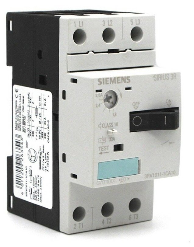 Siemens 3RV1011-1CA10 Автоматический выключатель 1.8-2.5А