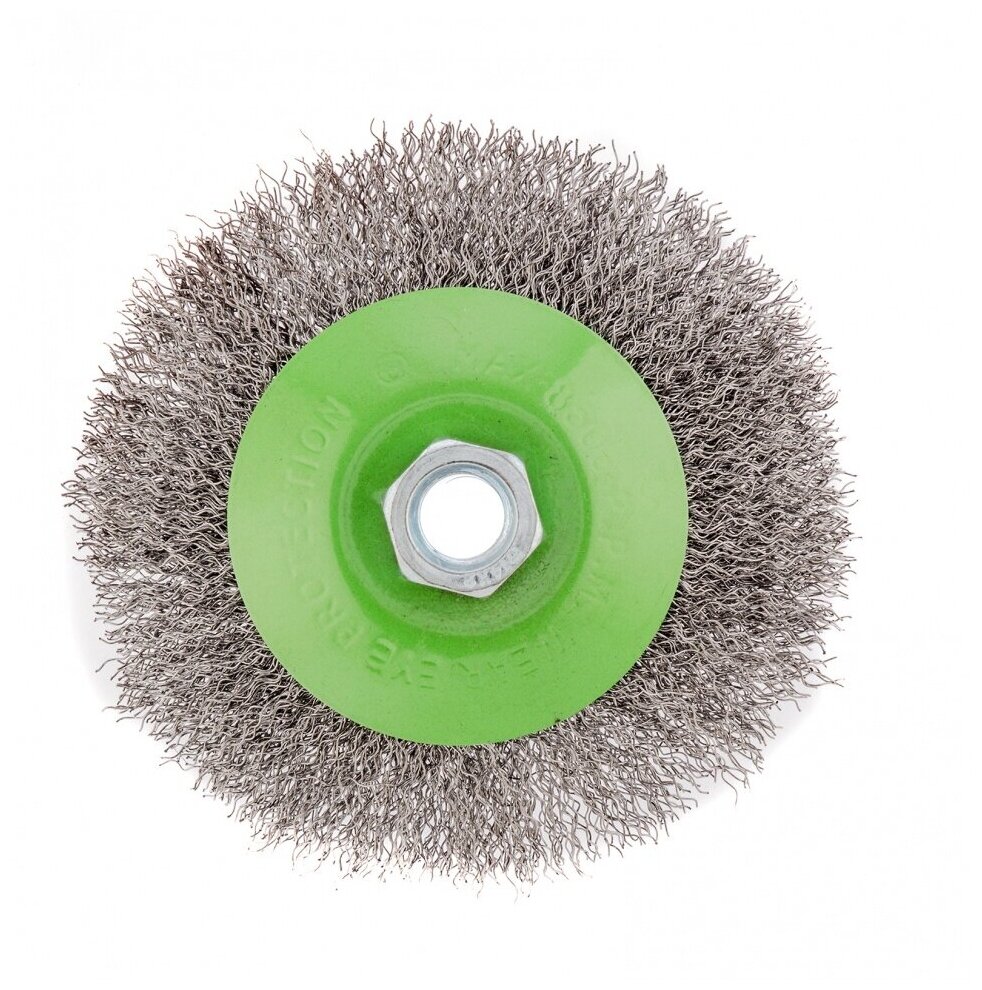 Щетка для УШМ, 115 мм, М14, "тарелка", витая проволока 0.3 мм Сибртех, 746127