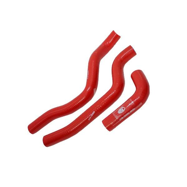 Патрубки радиатора ВАЗ-2110-2111 после 2003г. (к-т 3 шт.) красный MVQ (ПТП)