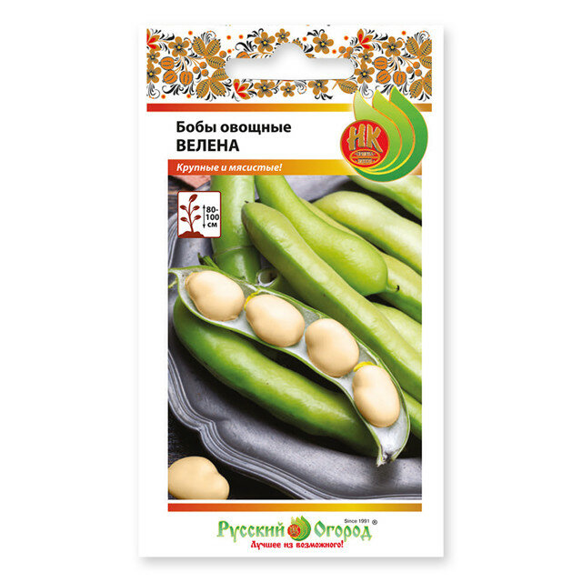 Семена бобов Велена 6 г - стабильная всхожесть и урожай на участке, удобный пакет.