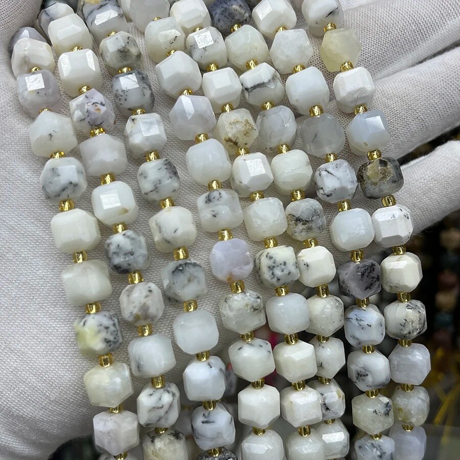 Бусины из белого опала AVANKY 6-7 мм, 8-9 мм 6-7mm