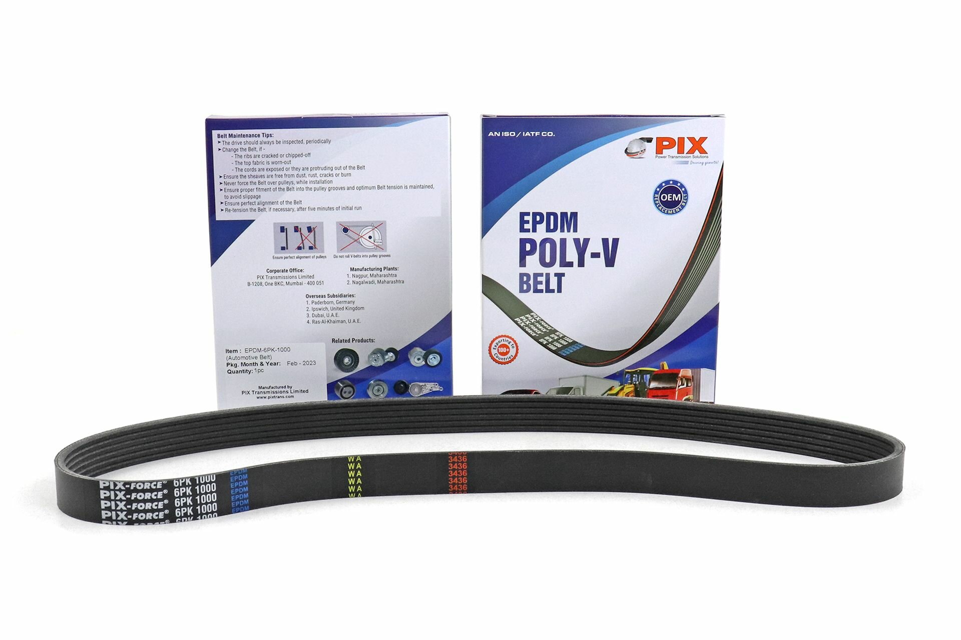 Ремень поликлиновый Skoda Octavia III, Fabia III, Yeti, VW Golf VII, Polo V-VI, Jetta (6PK-1000)