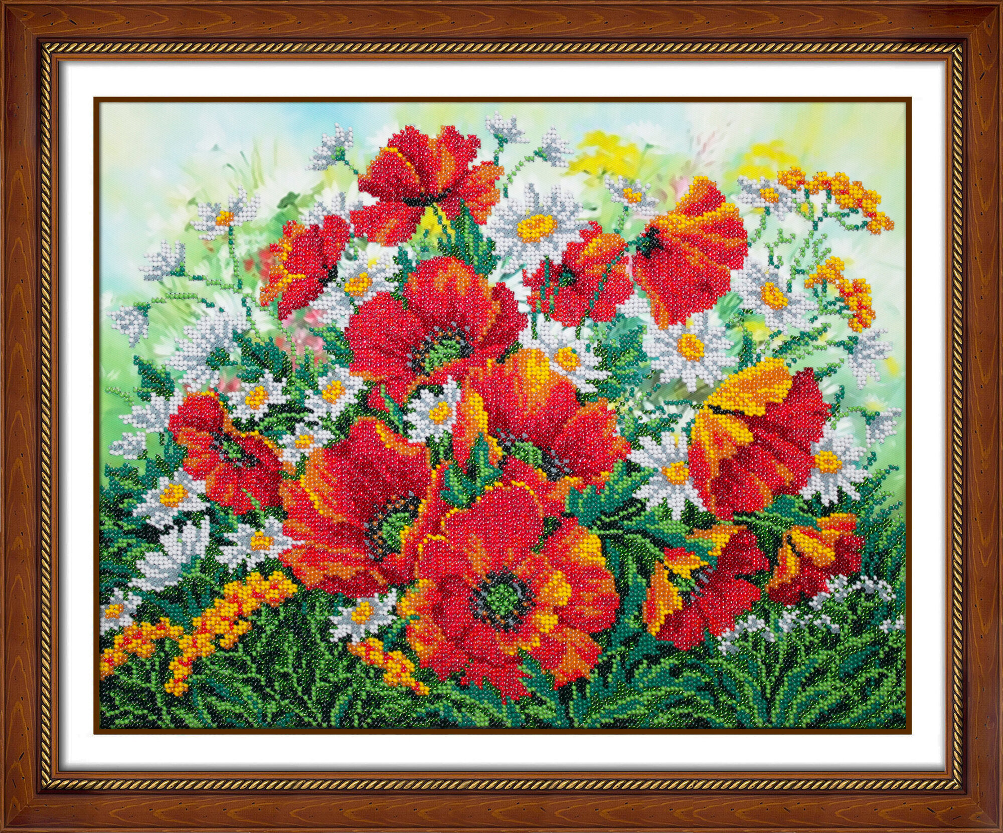 Набор для вышивания бисером "паутинка" Б-1313 Полевые маки