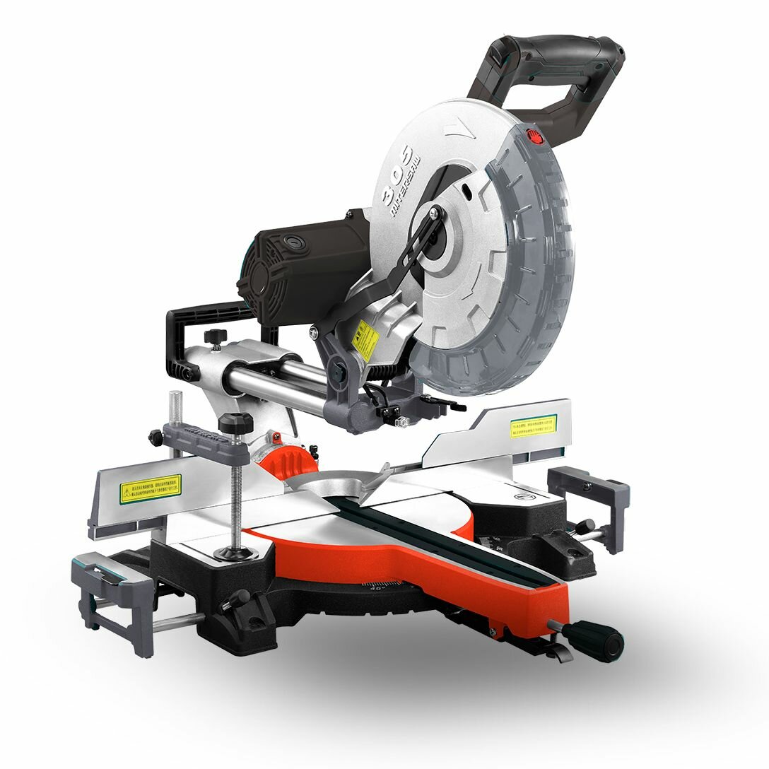 Торцовочная пила c протяжкой JIB 7305B-2, 2000 Вт, 305 мм, плавный старт, лазерный указатель