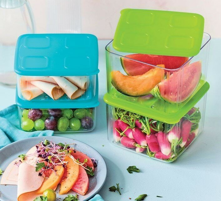 Набор контейнеров "Кристальный" 1.62л -2шт; 1.04л -2шт ; Tupperware