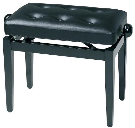 GEWA Piano Bench Deluxe Black Highgloss банкетка черная глянцевая сиденье искуственная кожа
