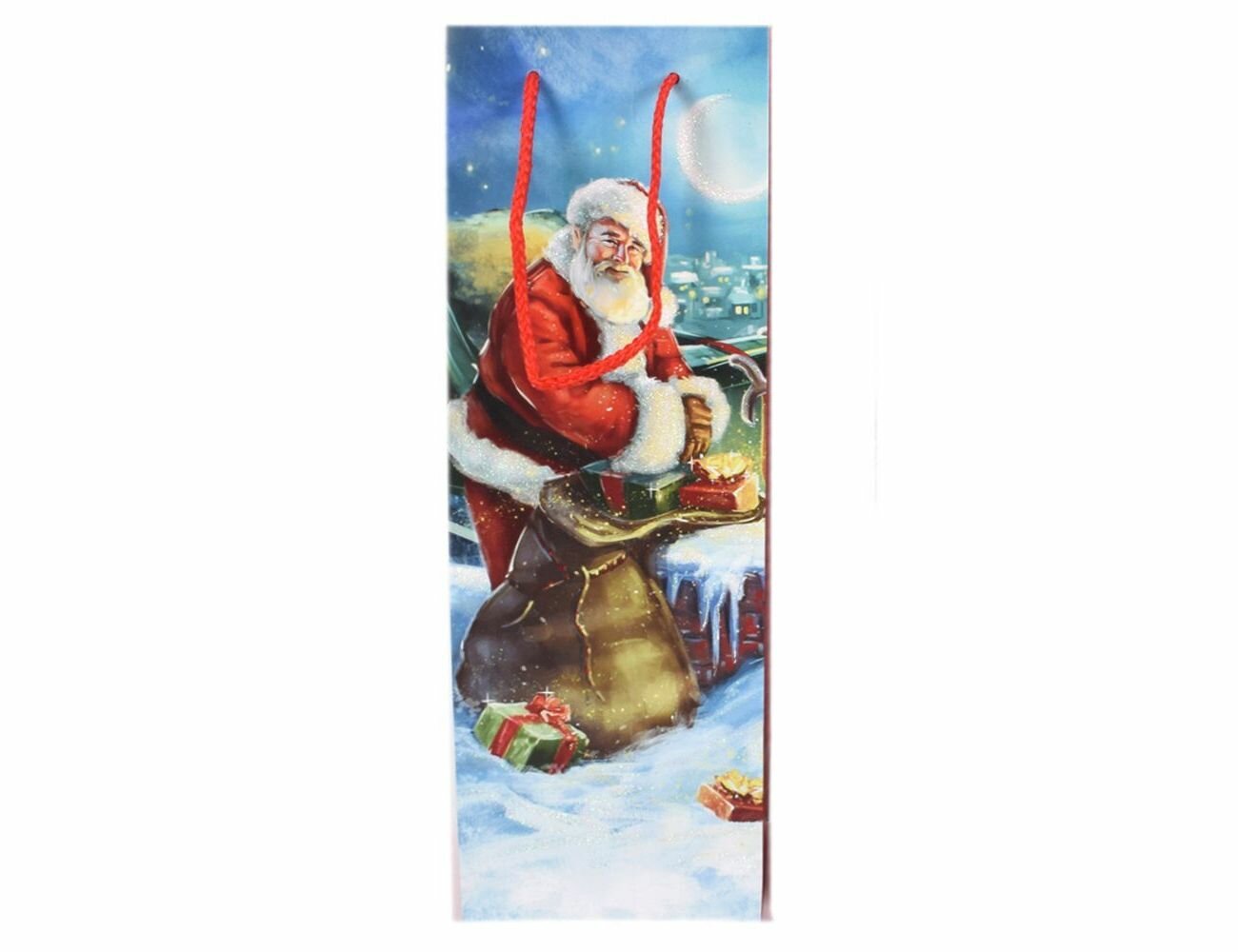 Подарочный пакет для бутылки, бумага, 36х12 см, Due Esse Christmas
