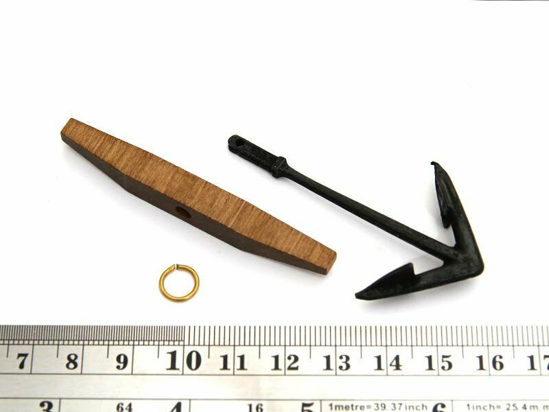 Испанский якорь, металл и дерево, 62 мм