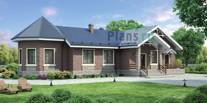 Проект дома Plans-38-15 (128 кв. м, кирпич 640мм)
