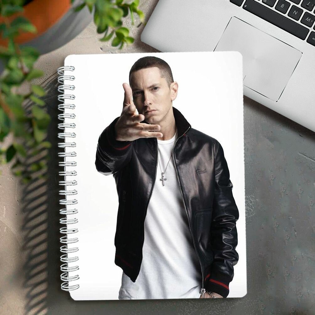 Блокнот для записей в клетку подарочный в твердой обложке А5 Eminem