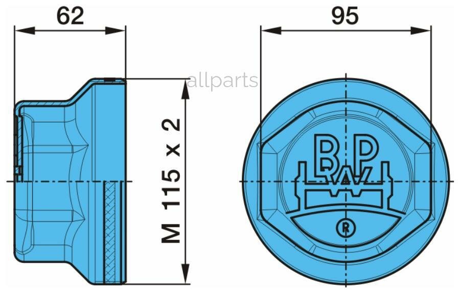 BPW 0321223090 крышка ступицы! (м)M115x2 наружн.\BPW 6.5-9t, Kassbohrer