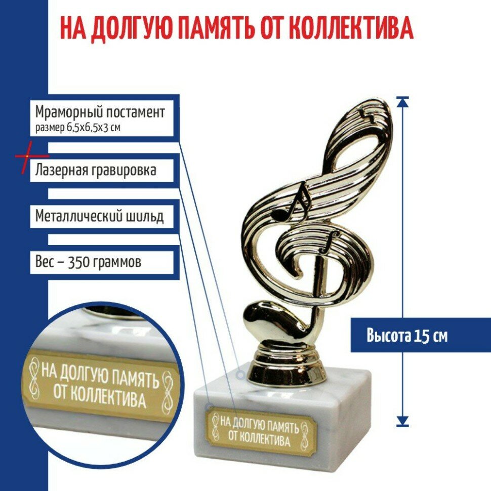 Статуэтка Ключ "На долгую память от коллектива" (15 см)