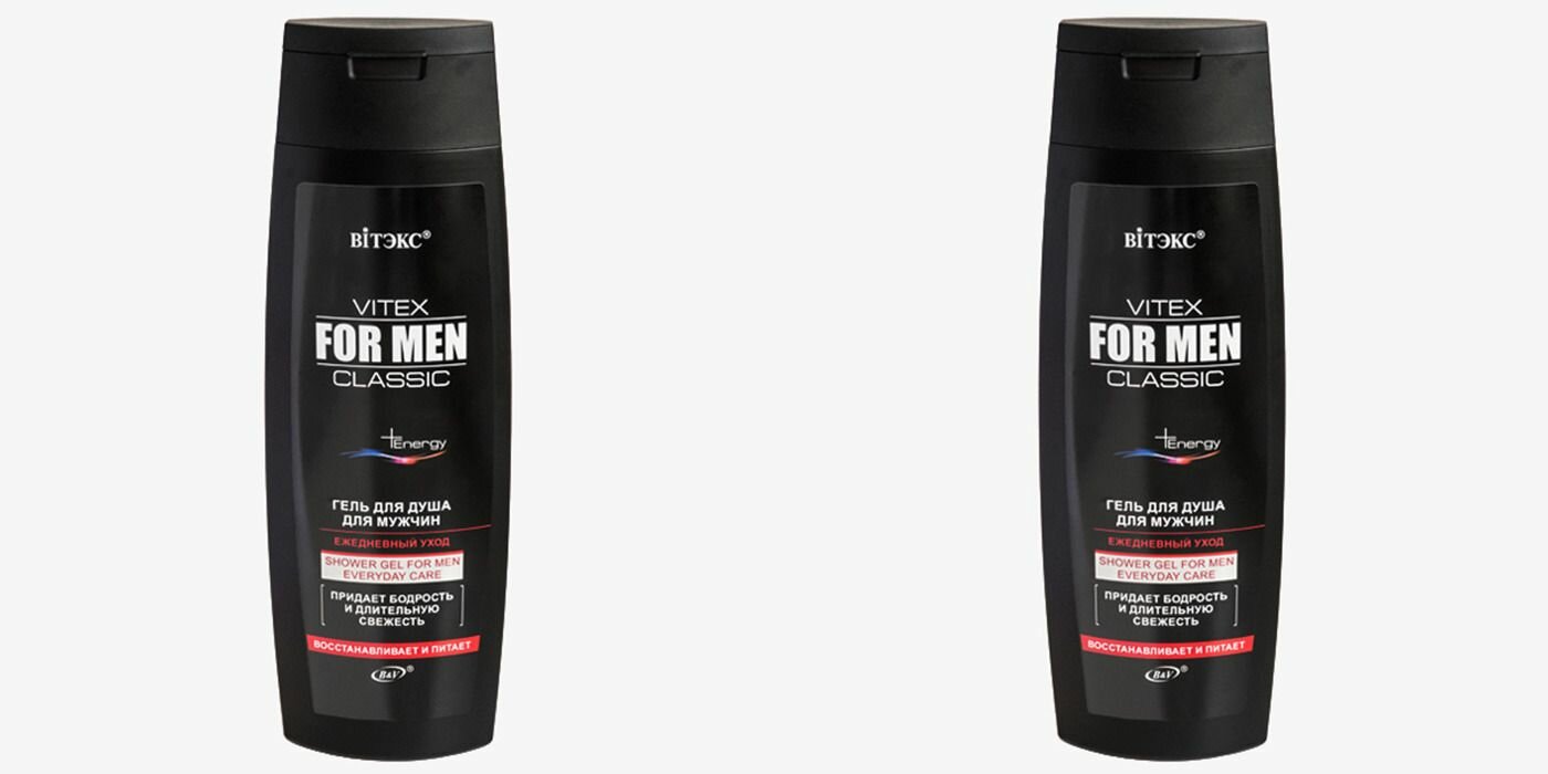 Витэкс Гель для душа For Men classic для мужчин Ежедневный уход, 400 мл, 2 шт.