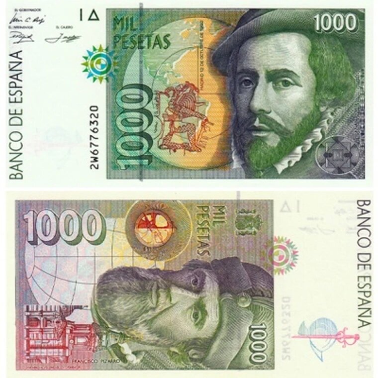 1000 песет 1992 Королевство Испания, сувенирная копия, банкноты и купюры редкие коллекционные