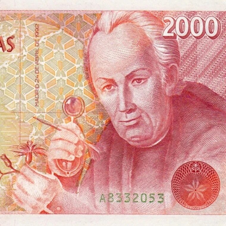 2000 песет 1992 года Испания, сувенирная копия, банкноты и купюры редкие коллекционные