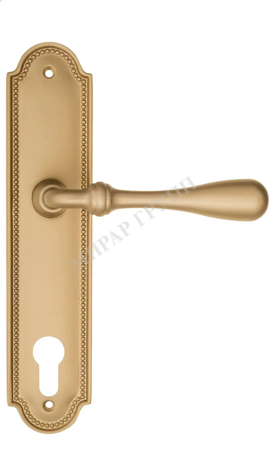 Дверная ручка Fratelli Cattini "RETRO" на планке PL248 матовая латунь (cyl)