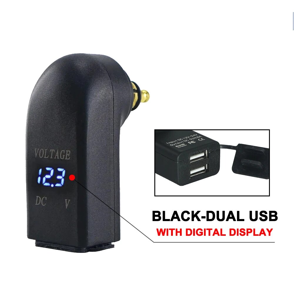 Адаптер для зарядного устройства с двумя USB-портами для мотоцикла, аксессуары для BMW R1200RT F800GS F800ST K1200GT R1250GS R1200GS R1300GS R12 F850GS F650GS