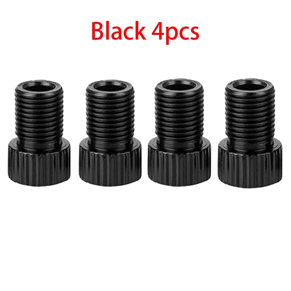 Адаптер клапана Presta в Schrader Черный, Black 4pcs