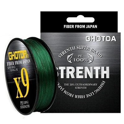 GHOTDA X9 Green, плетеный шнур 1.0, темно-зеленый