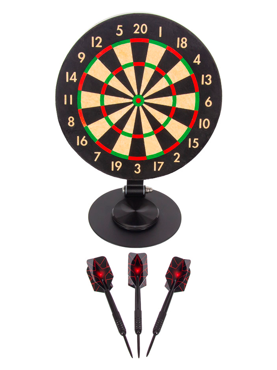 Дартс настольный Stinger на подставке, 3 дротика, доска сизаль, D15см, подставка металл