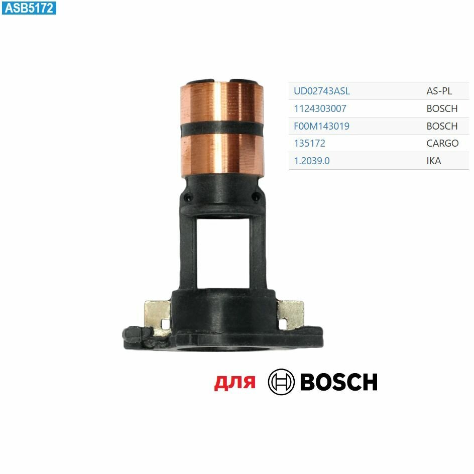 Коллектор ASB5172, TT73037, ротора генератора (тип-БОШ ) 135172, старый образец 16 мм*7 мм длина 52 мм