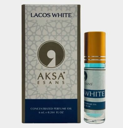 Масляный парфюм Lakos White 6 мл/Акса Эсанс, мужской аромат / Лакос Уайт, парфюм, 6мл