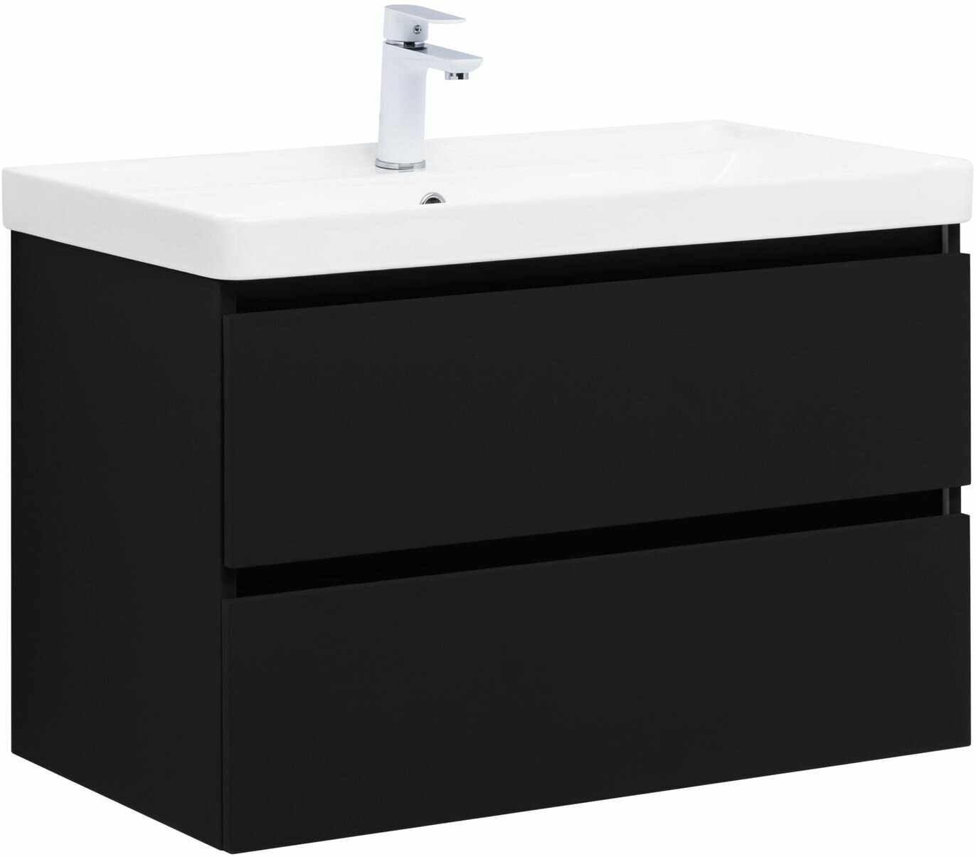 Тумба под раковину Aquanet Вега 2.0 80 черный