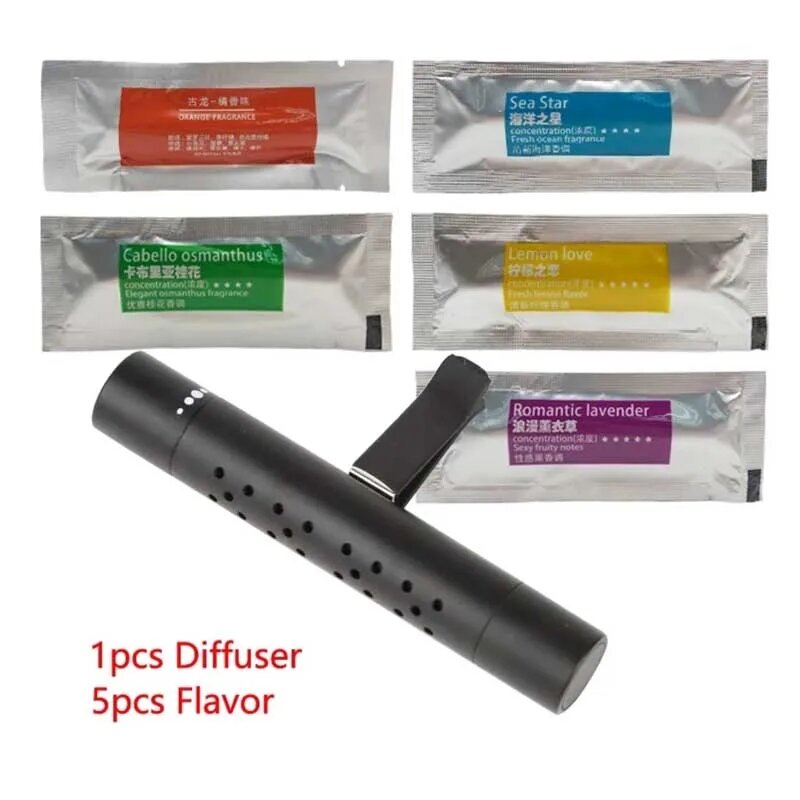 Автомобильный освежитель воздуха, автомобильный кондиционер, вентиляционное отверстие, твердые духи, автомобильные парфюмерные палочки, добавка 8, ароматизатор, угол обзора set