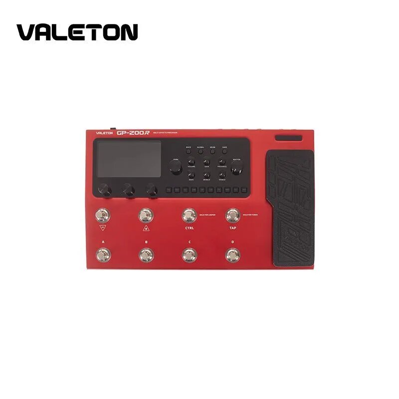 Valeton GP-200 Red Электрогитара Электрический бас Многопроцессорная педаль эффектов с педалью экспрессии FX Loop MIDI I/O D+F